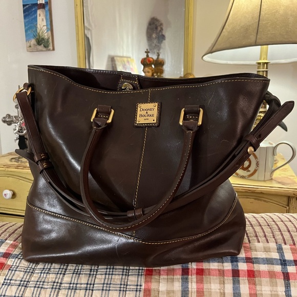 Dooney & Bourke | Bags | As Is Dooney Bourke 25 Chelsea Shopper Brown ...